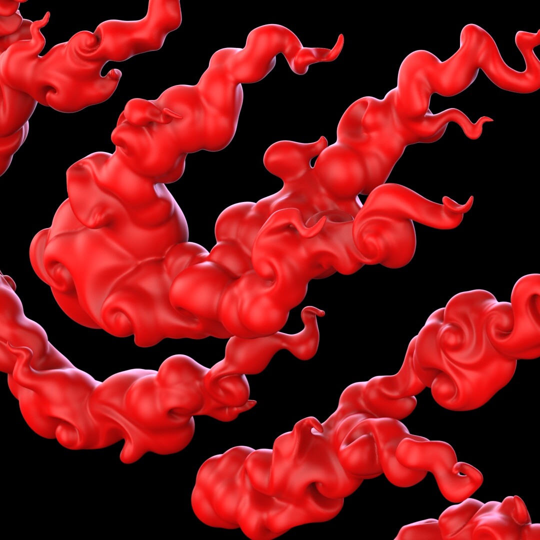 ArtStation - smoke / mist / clouds stylized pack3 IMM brush and .obj ...