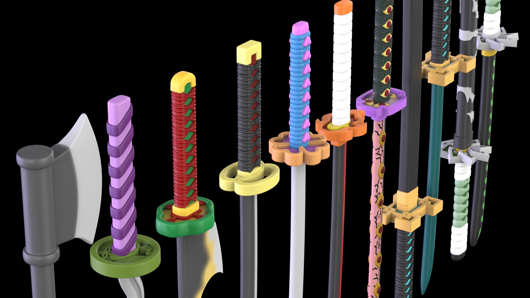 ArtStation - Demon Slayer stylized weapon / swords ztool and .obj files ...