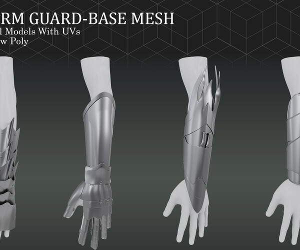 ArtStation - 20 Arm Guard - Base Mesh | Game Assets