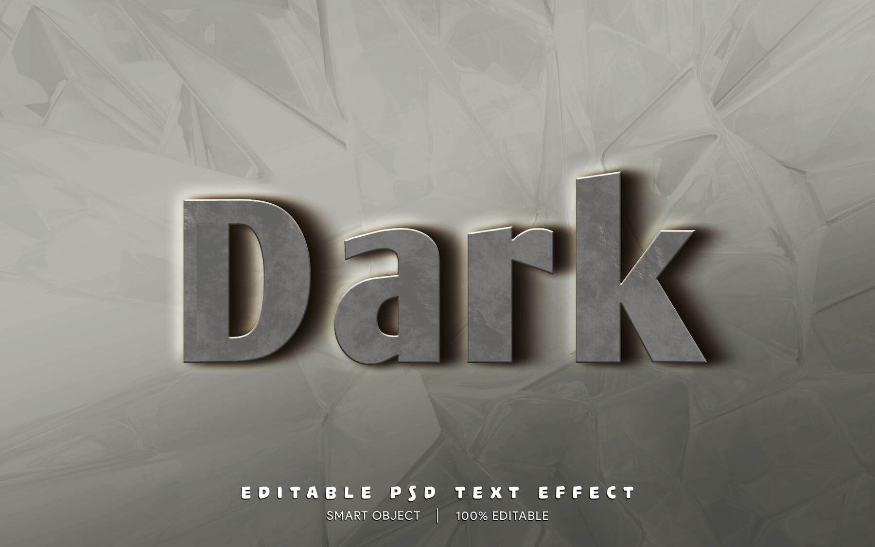 ArtStation - Dark PSD fully editable text effect. Layer style PSD ...