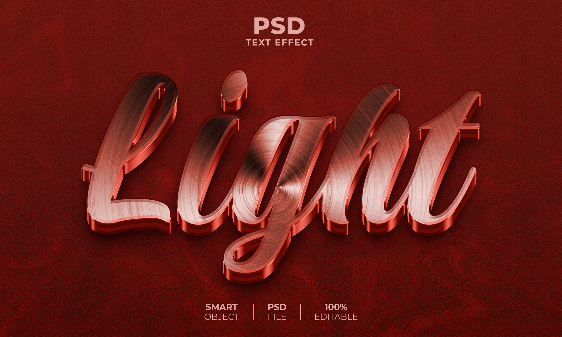 ArtStation - Linght PSD fully editable text effect. Layer style PSD ...