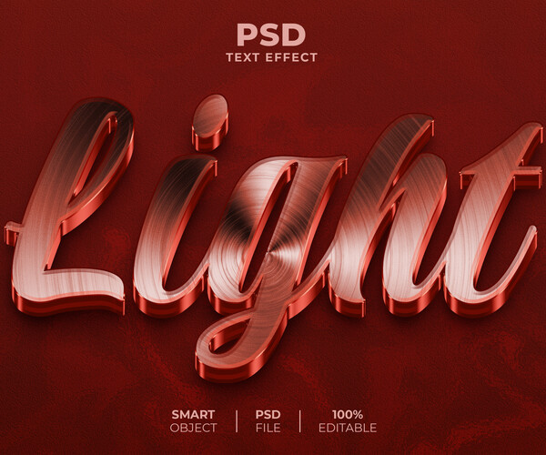 ArtStation - Linght PSD fully editable text effect. Layer style PSD ...