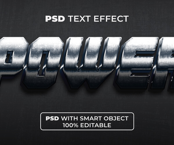ArtStation - Power. PSD fully editable text effect. Layer style PSD ...