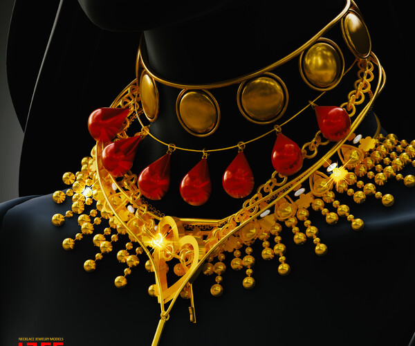ArtStation - 50+ NECKLACE JEWELRY MODELS | Game Assets