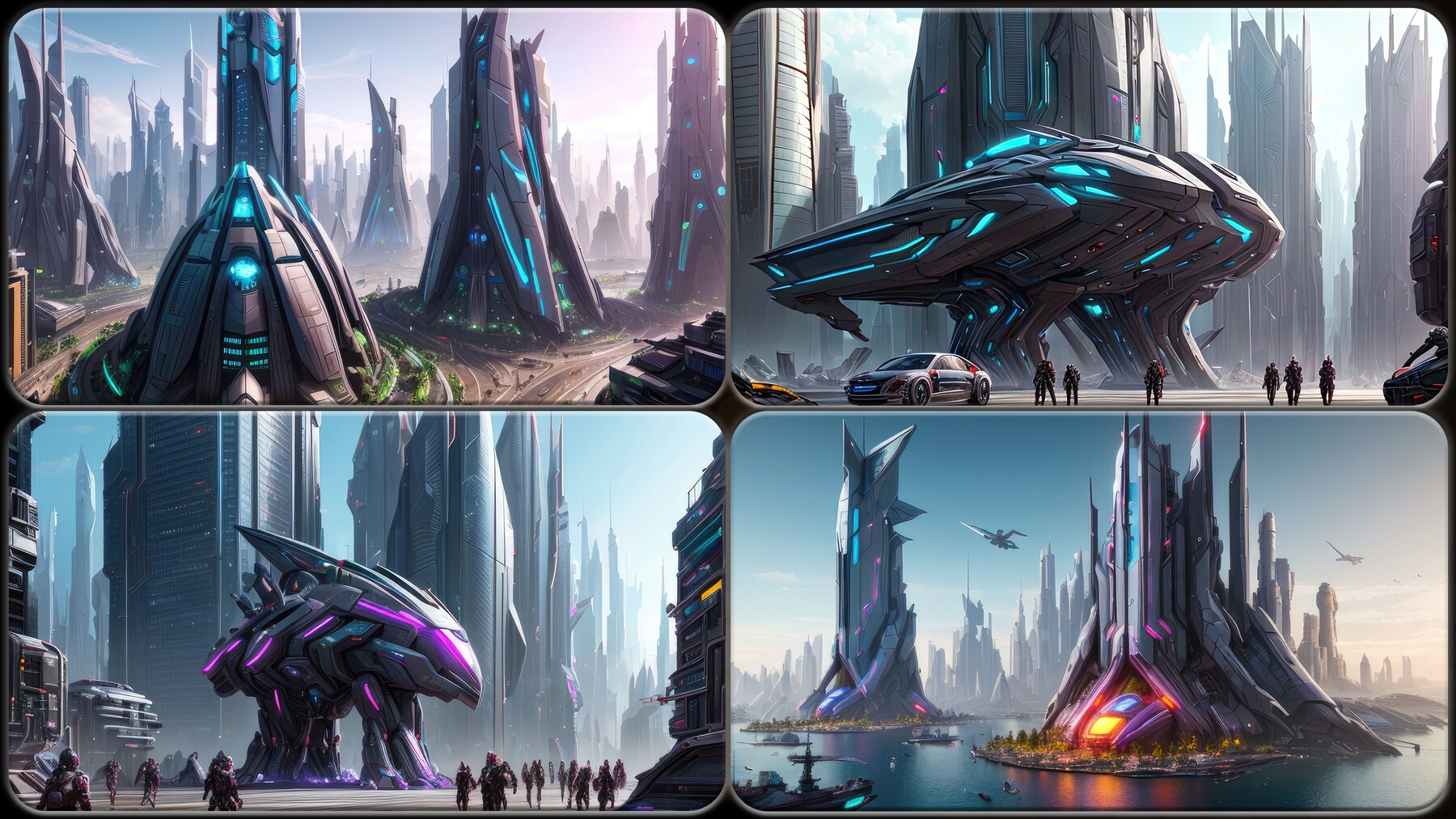 ArtStation - 250 Sci-Fi Cities Reference Pack | 4K | v.1 | Artworks