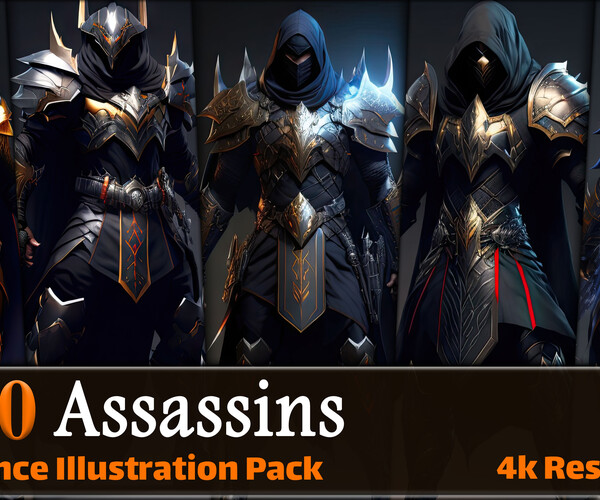 ArtStation - 170 Assassins Reference Pack | 4K | v.1 | Artworks