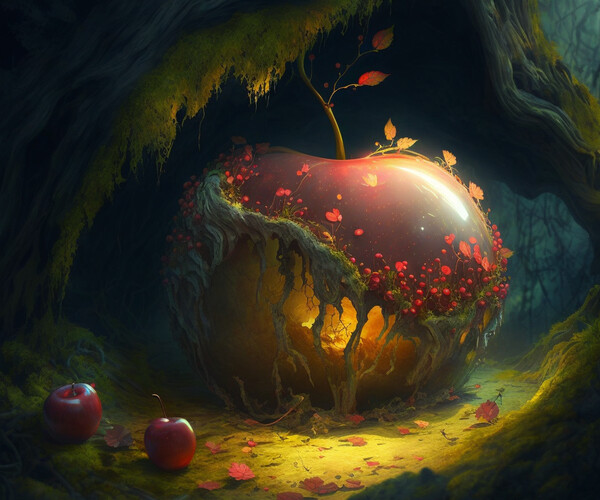 ArtStation - The Golden Apple of Fortune: A Glowing Treasure Found in ...