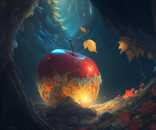 ArtStation - The Golden Apple of Fortune: A Glowing Treasure Found in ...