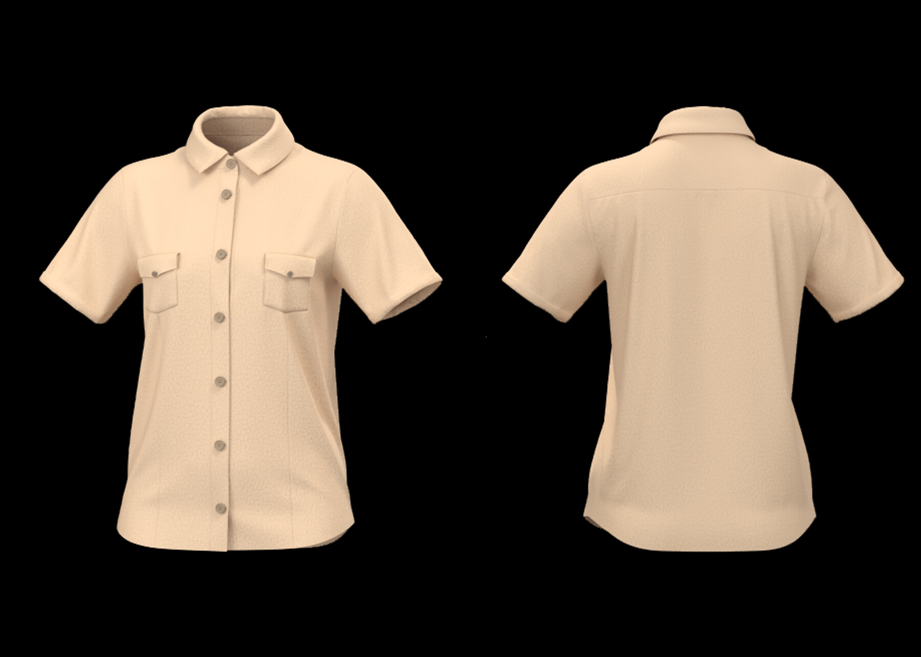 ArtStation - 20 Women's Basic Shirts + Zprj +Obj + Fbx | Game Assets