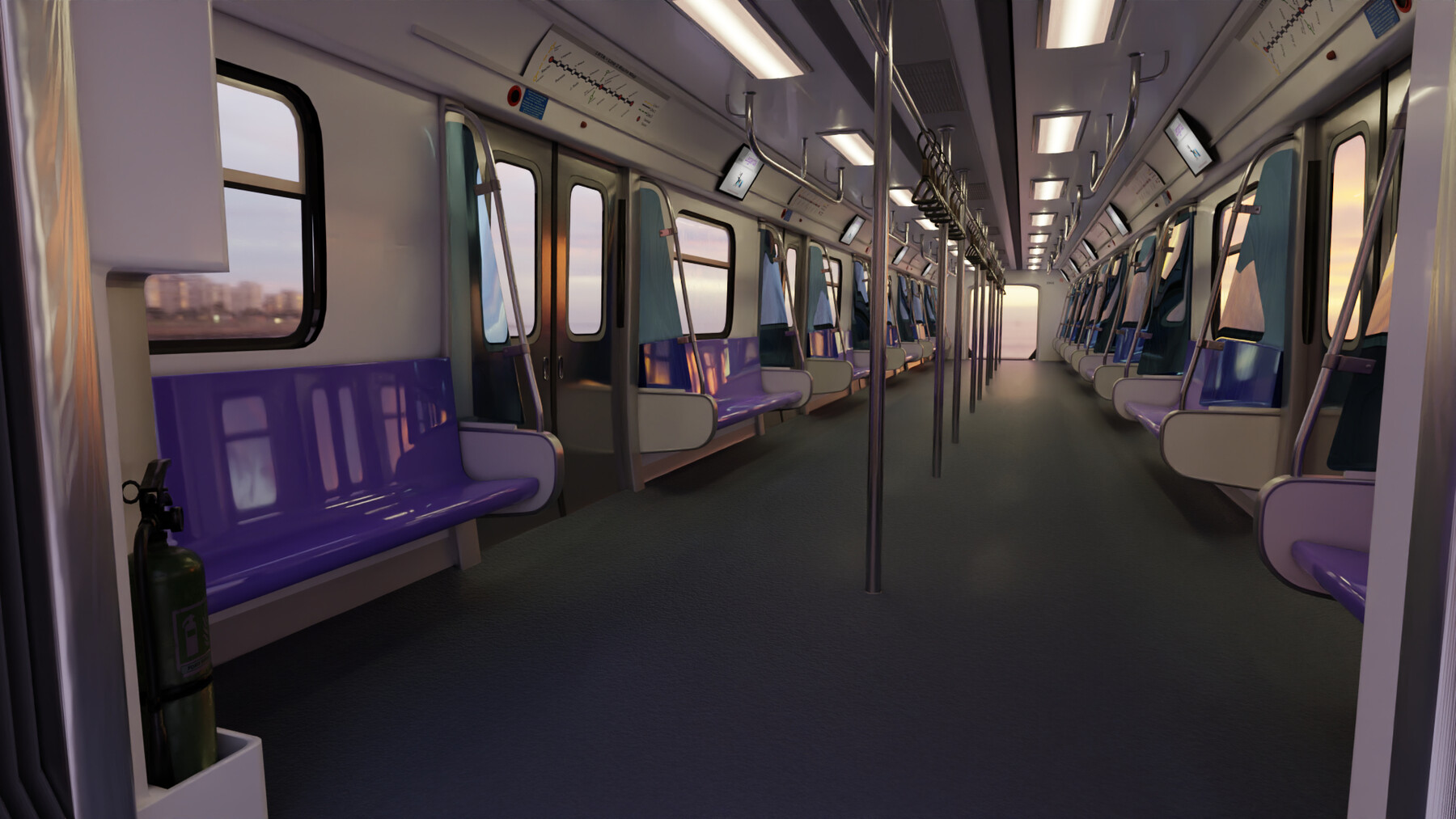 ArtStation - Hyundai Rotem Train Car Interior & Exterior Full Rolling Stock Filipino LRT 2 ...