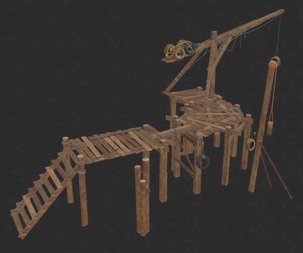 ArtStation - Modular Wooden Jetty | Game Assets