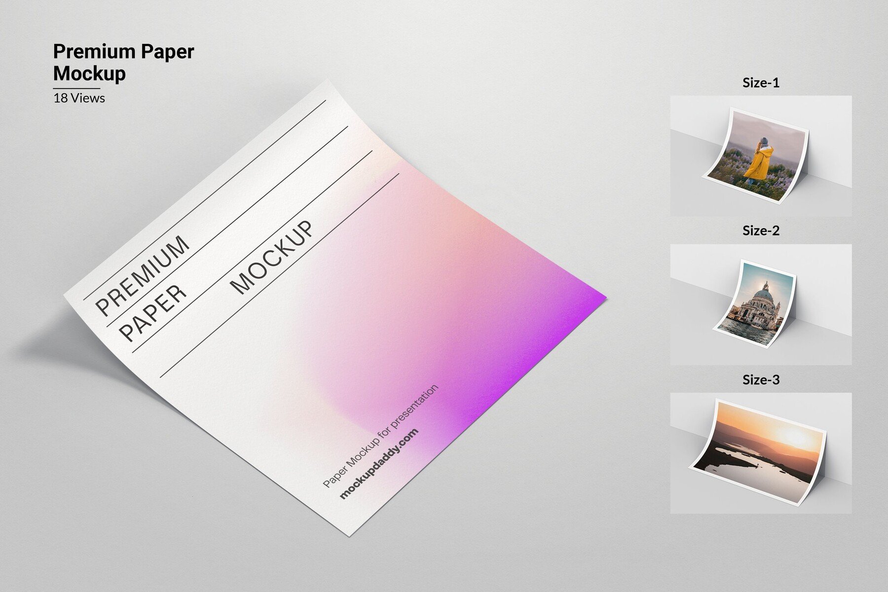 ArtStation - Paper Poster Photo Print Mockup | Artworks