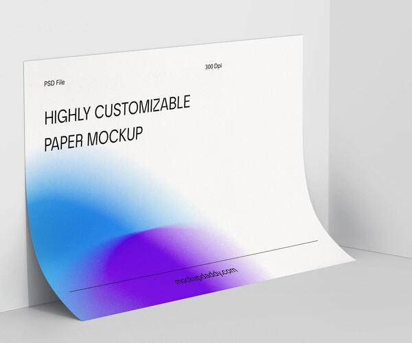 ArtStation - Paper Poster Photo Print Mockup | Artworks