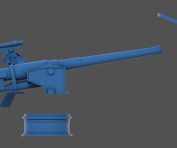 ArtStation - 120-40mm WW2 Italian Navy Howitzer-Obice 1-200 scale - 3D ...