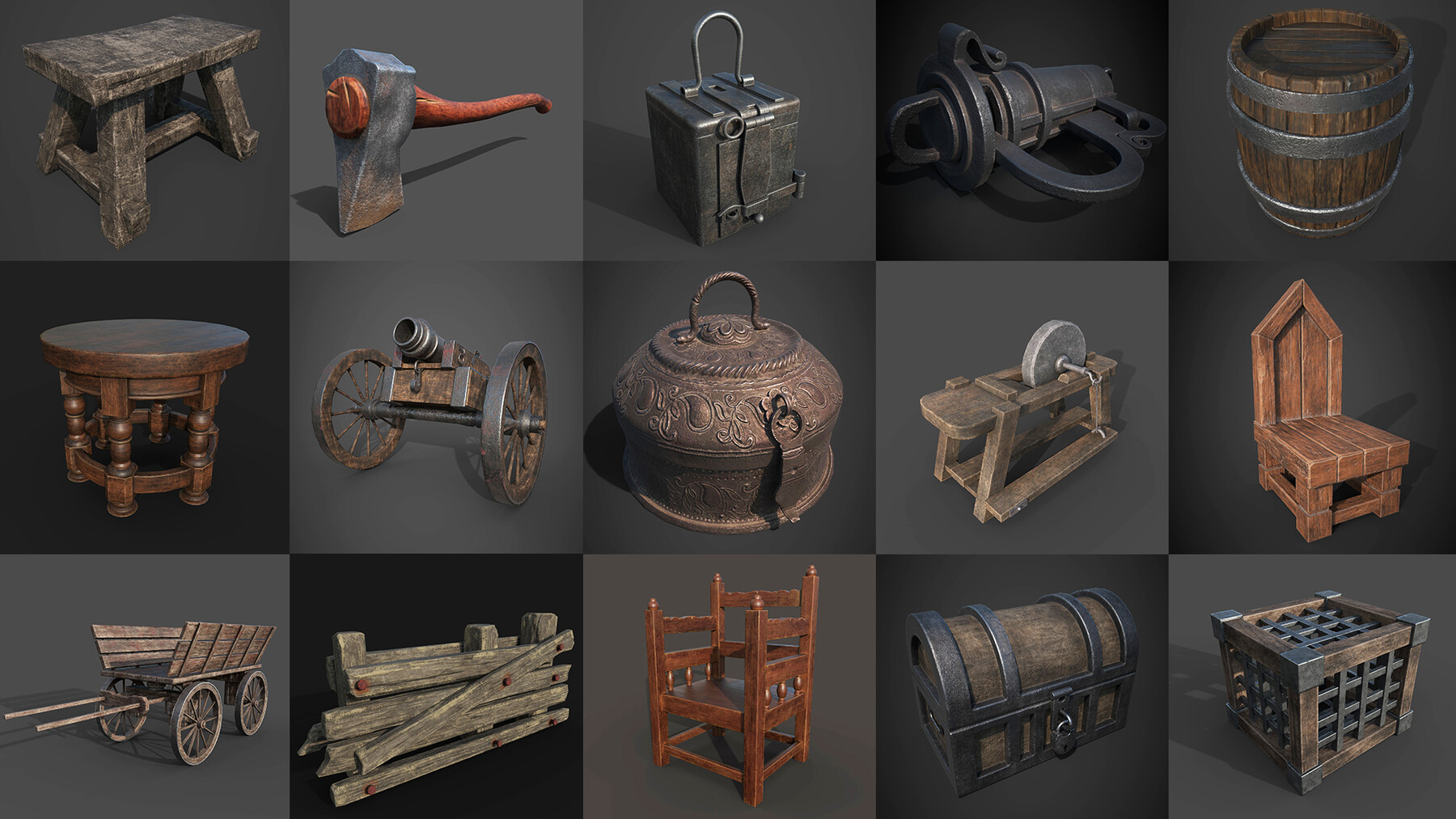 ArtStation - MEDIEVAL ENVIORNMENT HIGH QUALITY GAME ASSETS PACK (17 IN ...