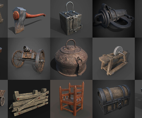 ArtStation - MEDIEVAL ENVIORNMENT HIGH QUALITY GAME ASSETS PACK (17 IN ...