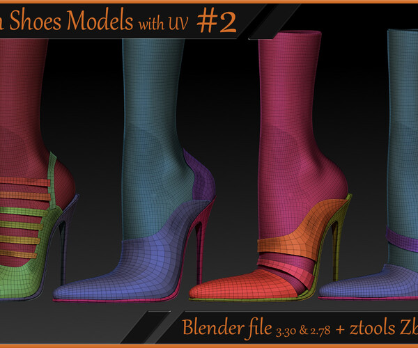 ArtStation - Base Mesh Shoes models #2 | Resources