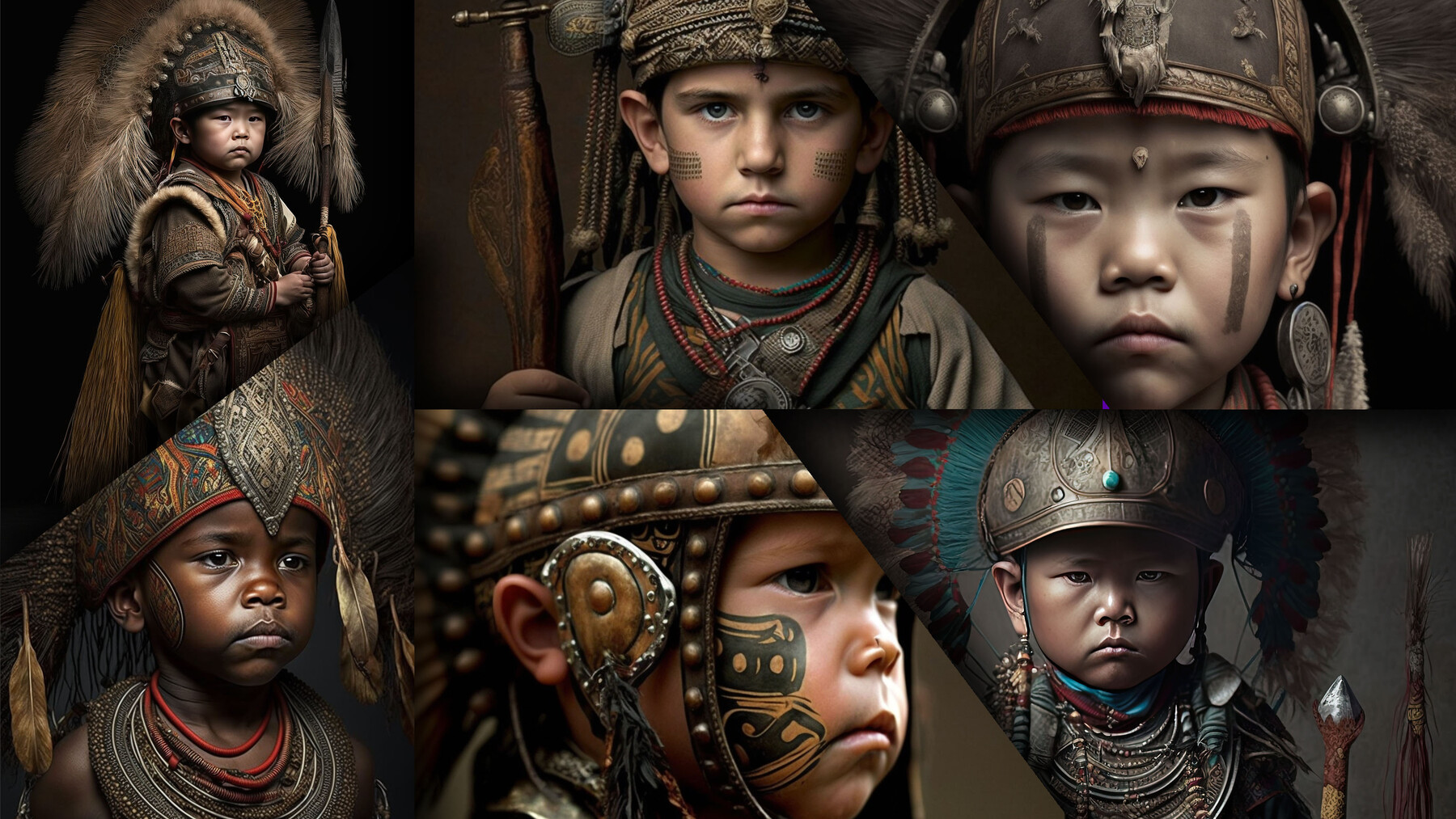 ArtStation - 104 Tribal warrior children (More Than 8K Resolution ...