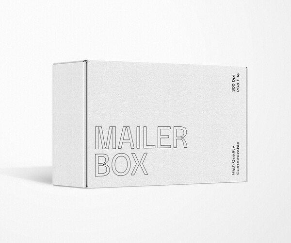 ArtStation - Rectangular Mailer Box Mockup | Artworks