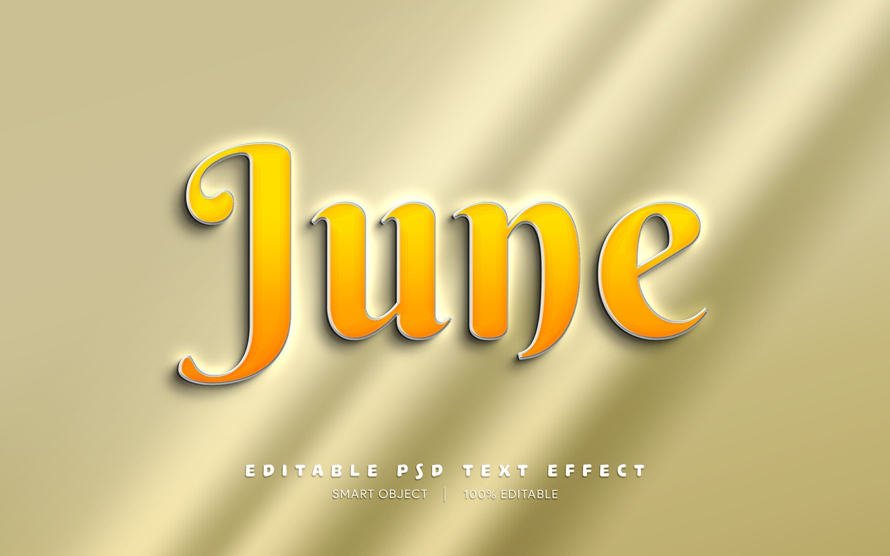 ArtStation - 3D June PSD fully editable text effect. Layer style PSD ...