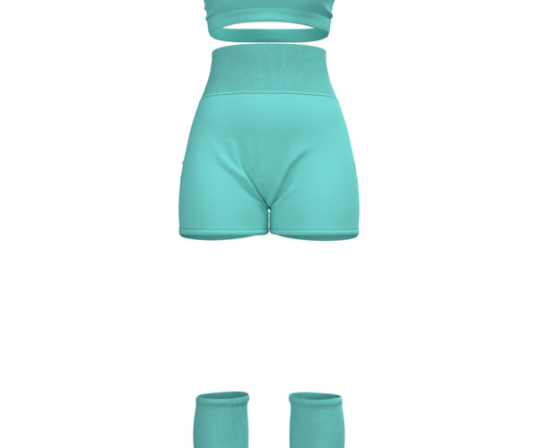 ArtStation - 5 women's sportwear CLO3D ( fbx / obg ) | Game Assets