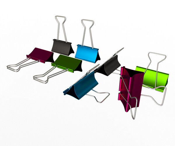 ArtStation - Colored Binder Clips | Resources