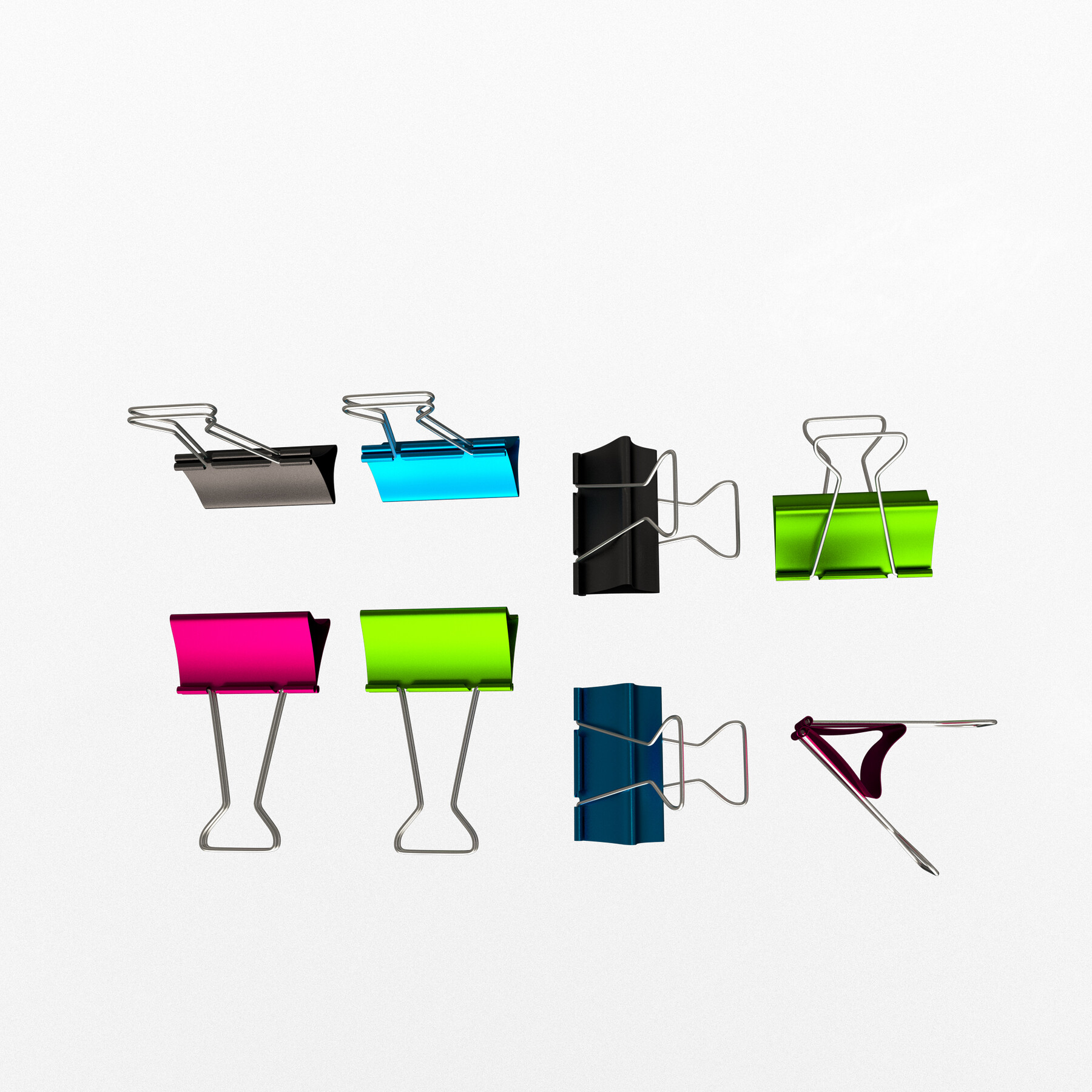ArtStation - Colored Binder Clips | Resources