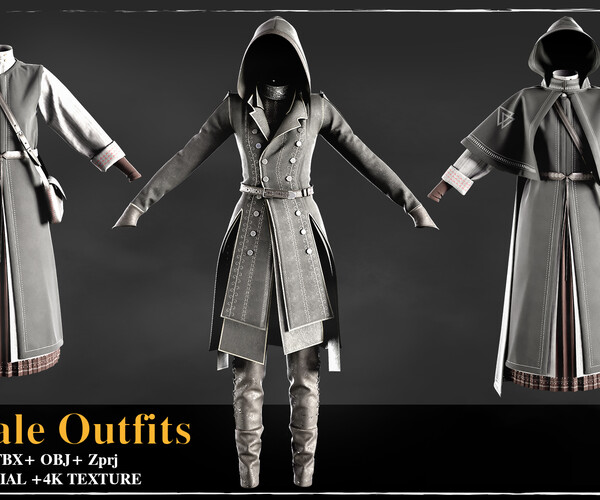ArtStation - 2 Fantasy Outfits /Marvelous Designer / 4k Textures/Smart ...