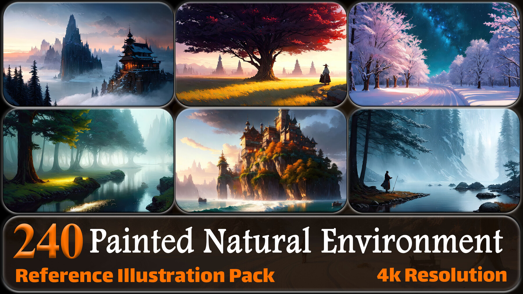 ArtStation - 240 Painted Natural Environment Reference Pack | 4K | v.1 ...