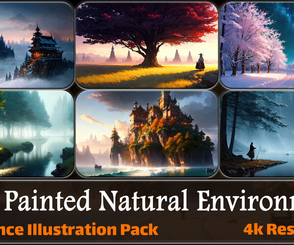 ArtStation - 240 Painted Natural Environment Reference Pack | 4K | v.1 ...