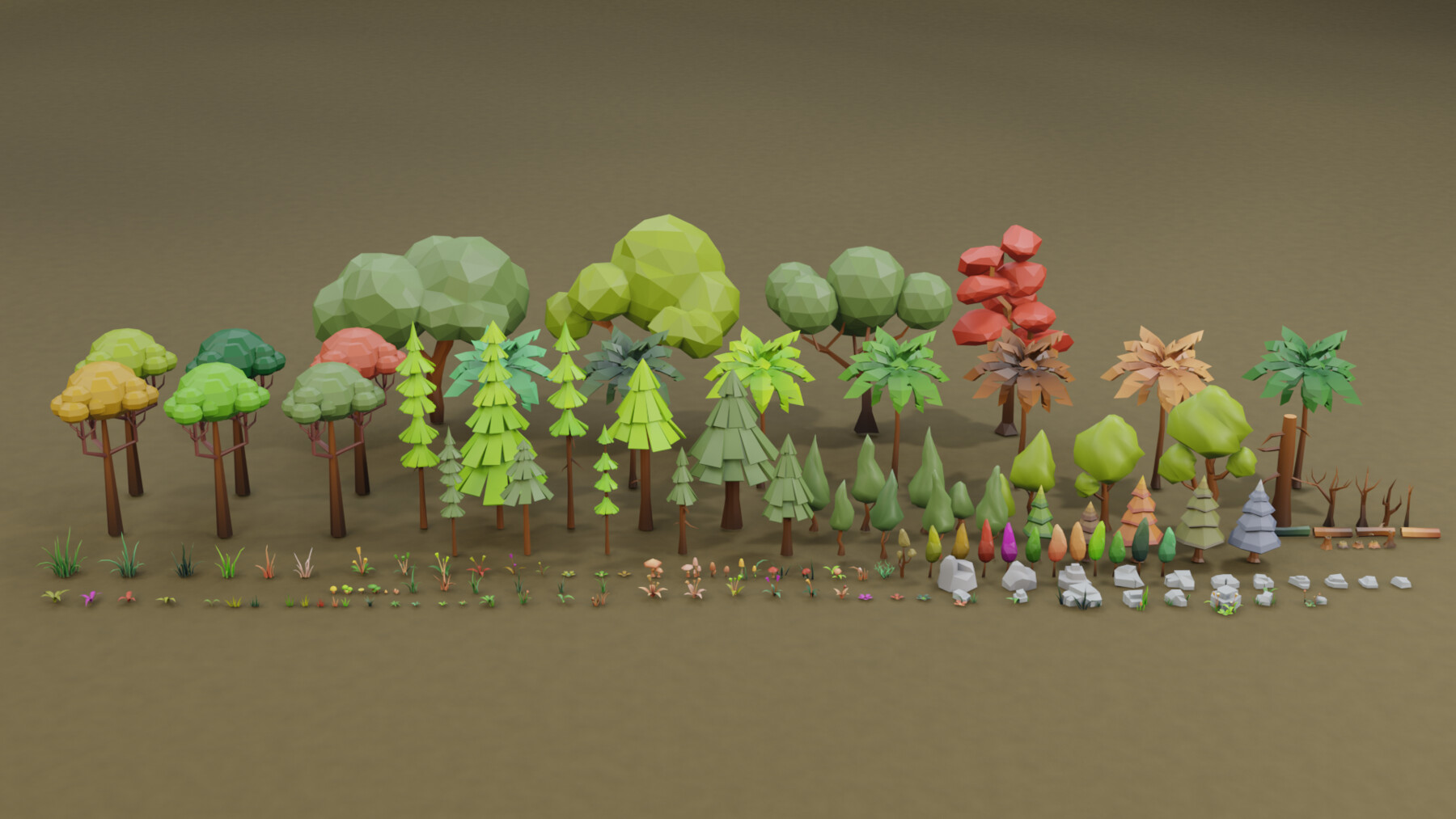 ArtStation - Hyper Casual Low Poly Trees | Game Assets