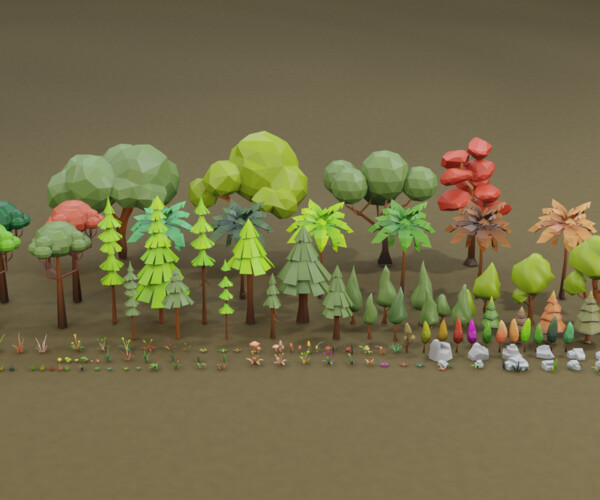 ArtStation - Hyper Casual Low Poly Trees | Game Assets