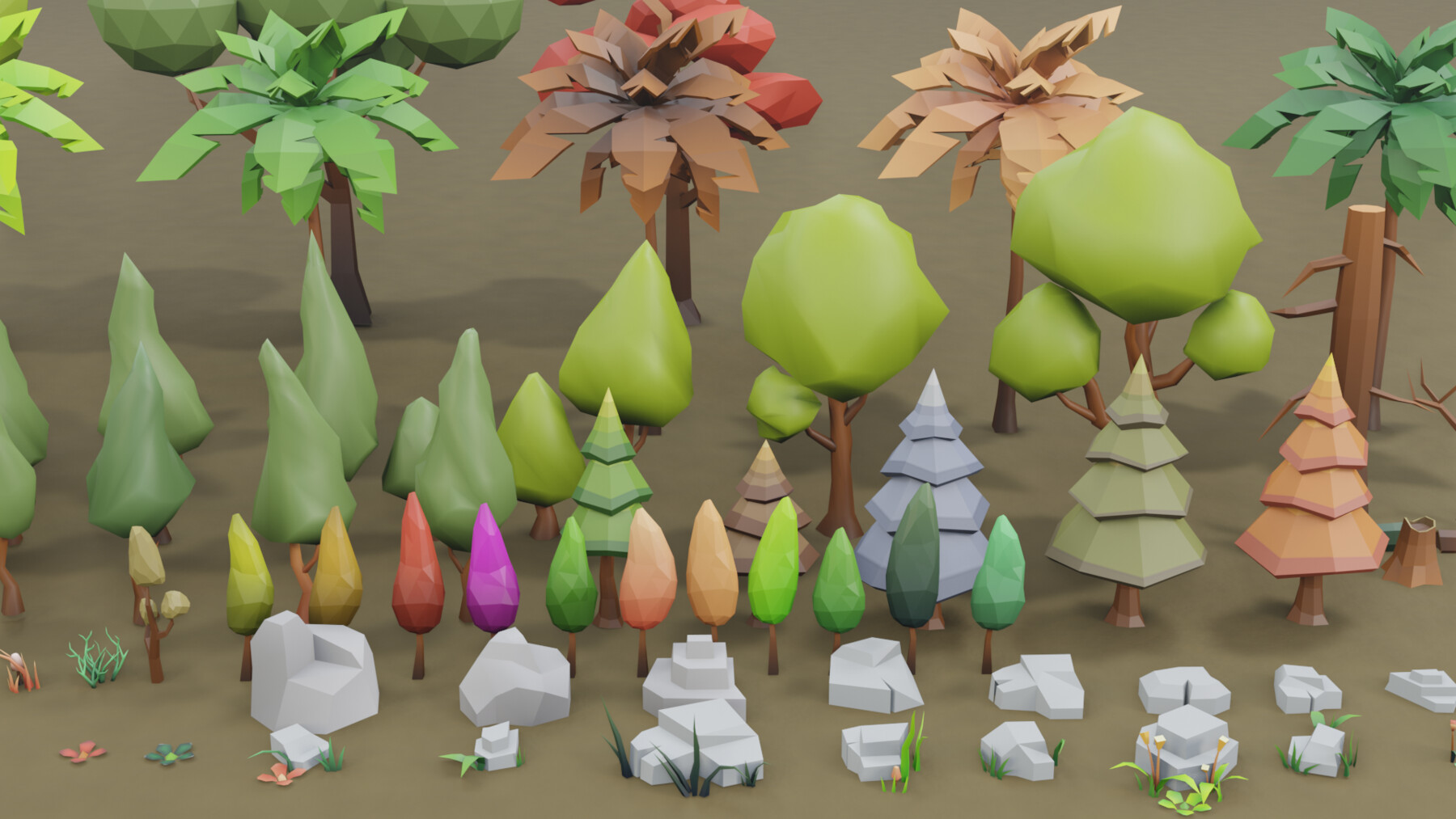 ArtStation - Hyper Casual Low Poly Trees | Game Assets