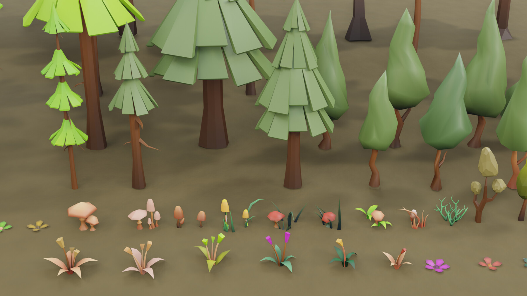 ArtStation - Hyper Casual Low Poly Trees | Game Assets
