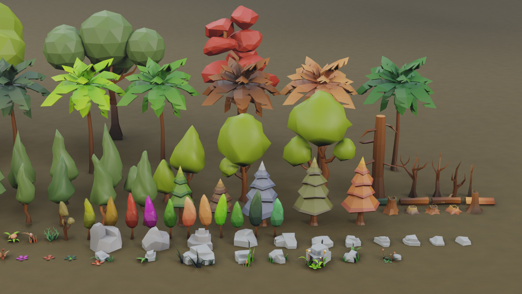 ArtStation - Hyper Casual Low Poly Trees | Game Assets