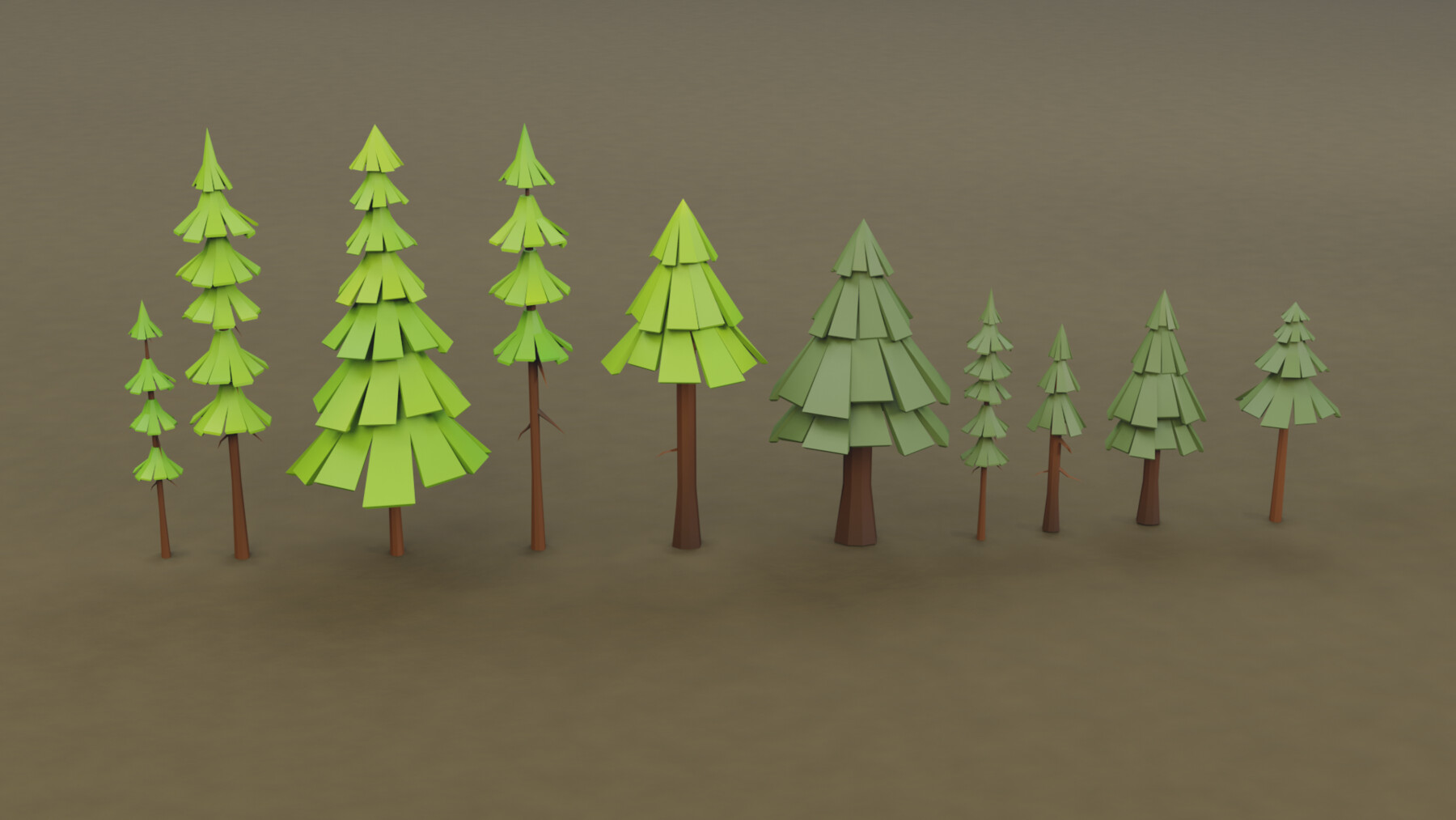 ArtStation - Hyper Casual Low Poly Trees | Game Assets
