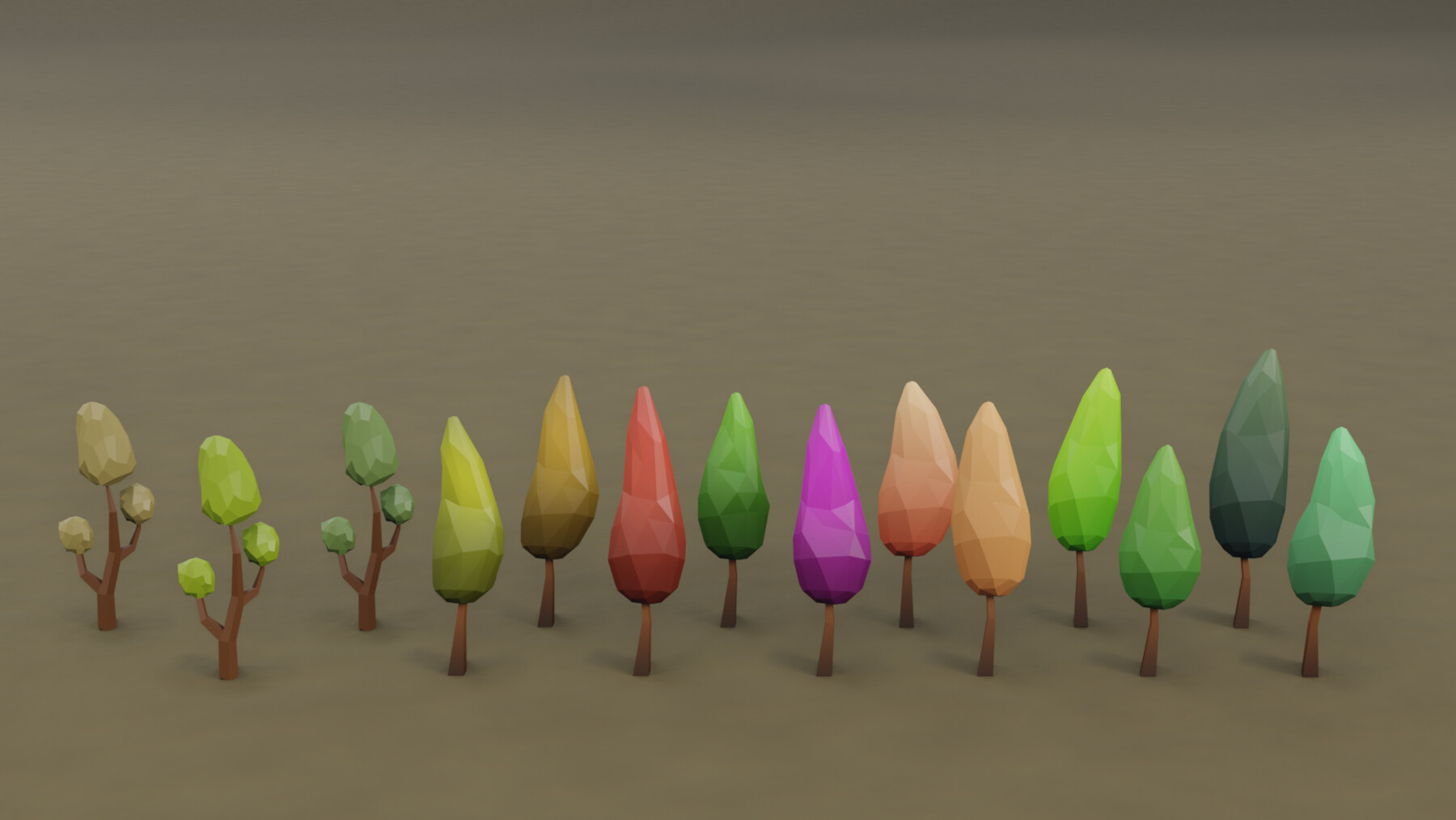ArtStation - Hyper Casual Low Poly Trees | Game Assets