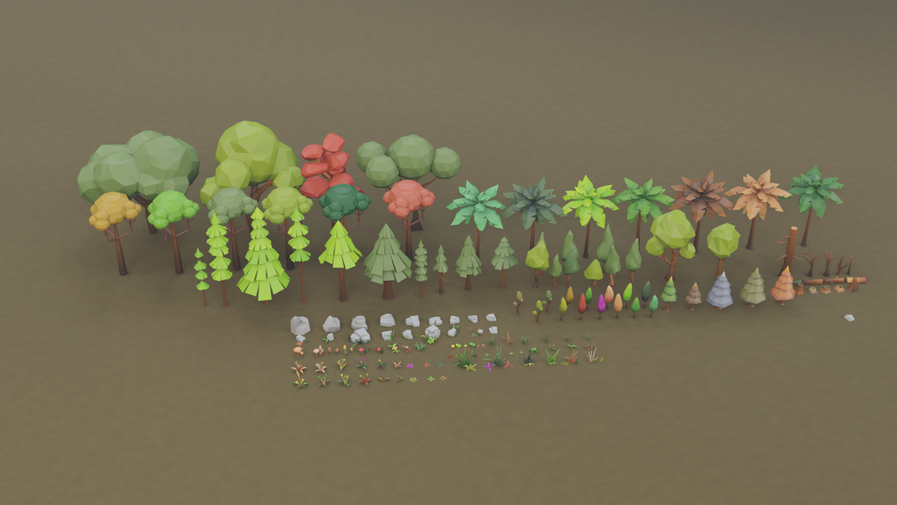 ArtStation - Hyper Casual Low Poly Trees | Game Assets