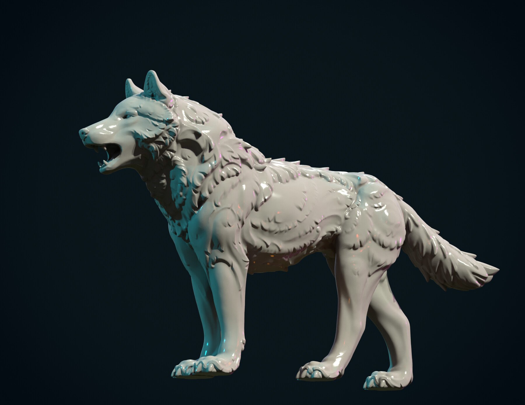 ArtStation - Wolf sculpture | Resources