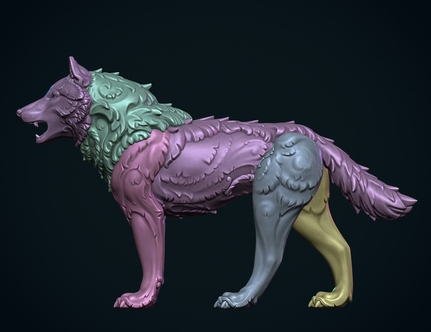ArtStation - Wolf sculpture | Resources