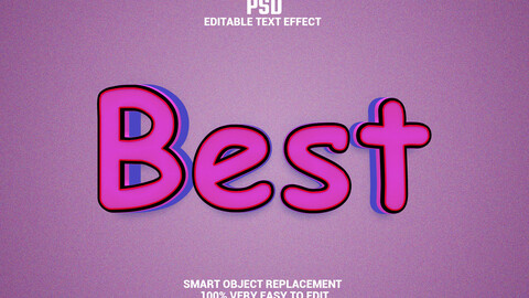 ArtStation - 3D Best. PSD fully editable text effect. Layer style PSD ...