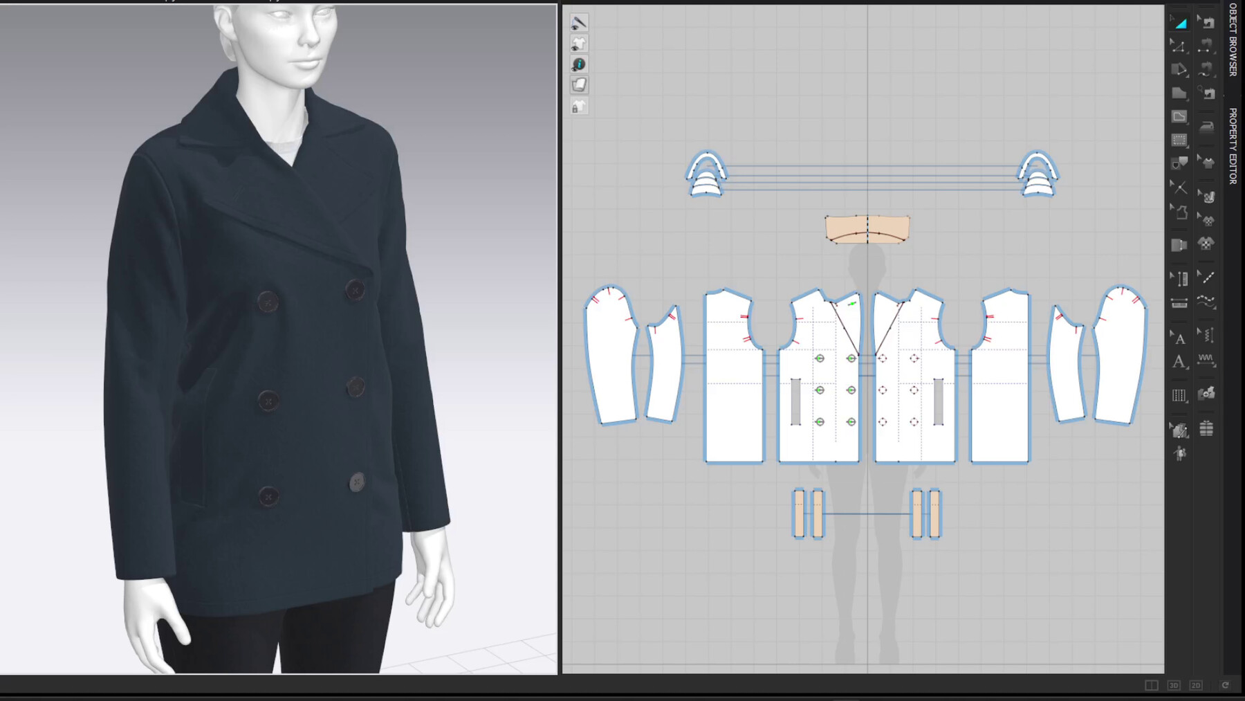 ArtStation - Women Peacoat, Marvelous Designer, Clo + obj, fbx | Resources