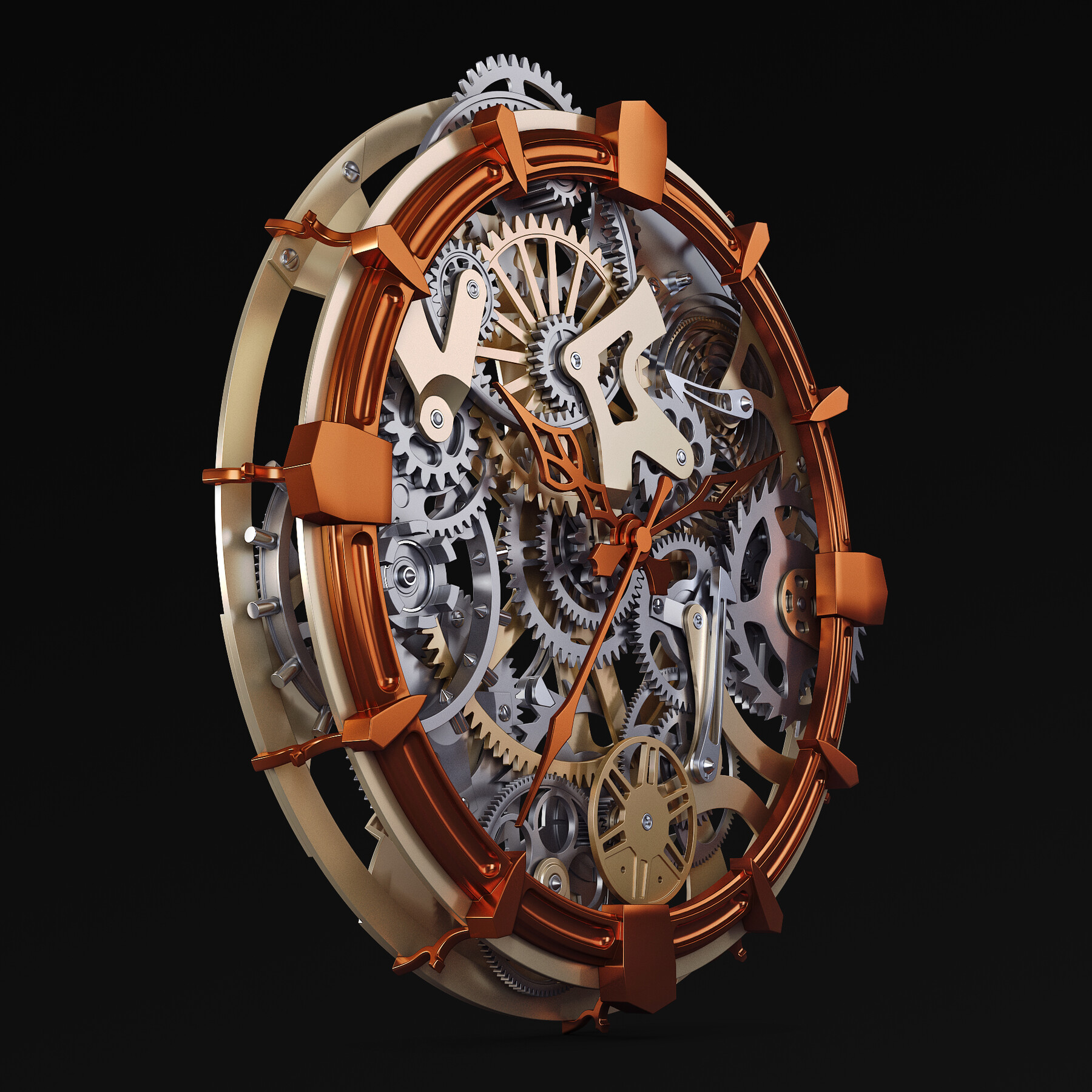 ArtStation - Clock Mechanism With Gears v 2 | Resources