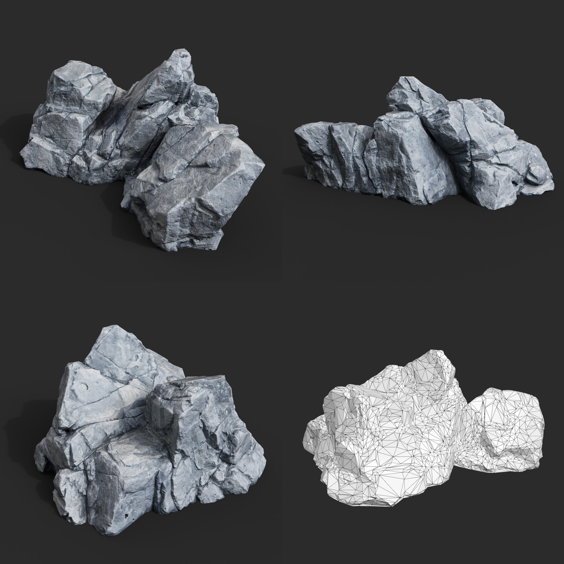 ArtStation - Base Gray Rock 230209 - Ultra HD 16K Texture | Game Assets