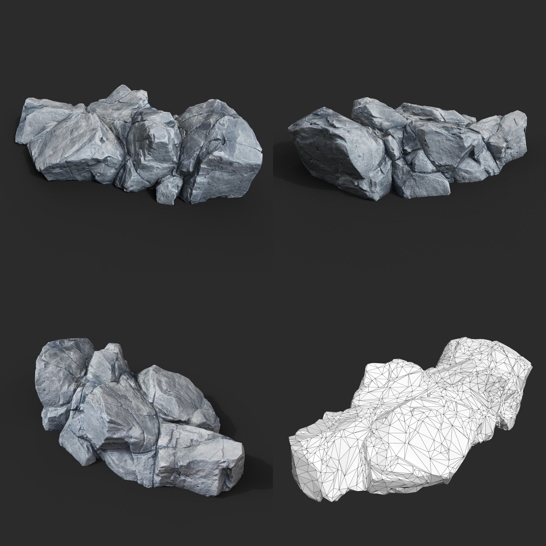ArtStation - Base Gray Rock 230209 - Ultra HD 16K Texture | Game Assets