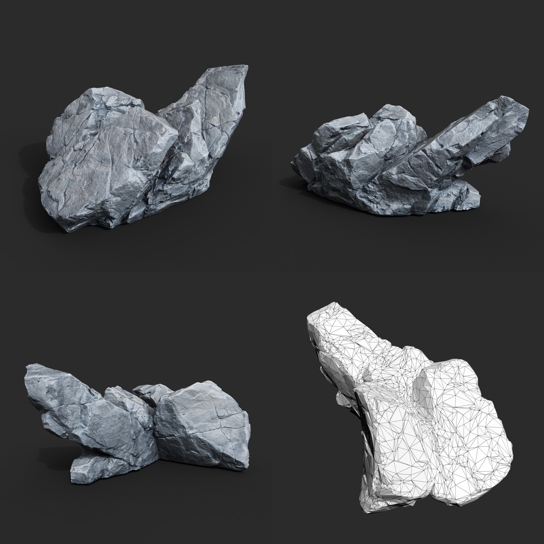 ArtStation - Base Gray Rock 230209 - Ultra HD 16K Texture | Game Assets