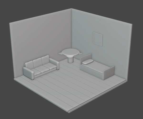ArtStation - 3d mini modern room | Resources