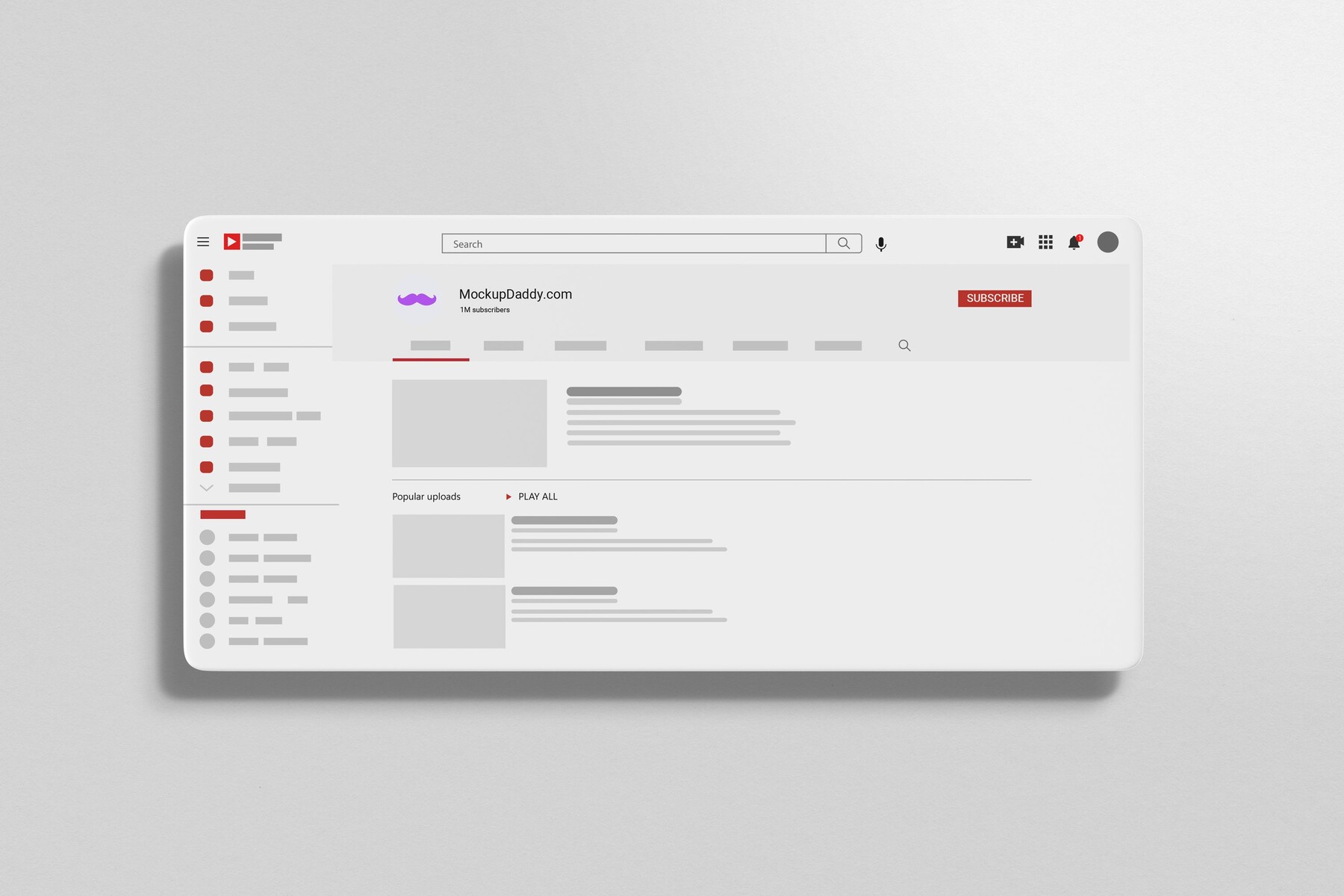 ArtStation - Youtube Mockup | Artworks