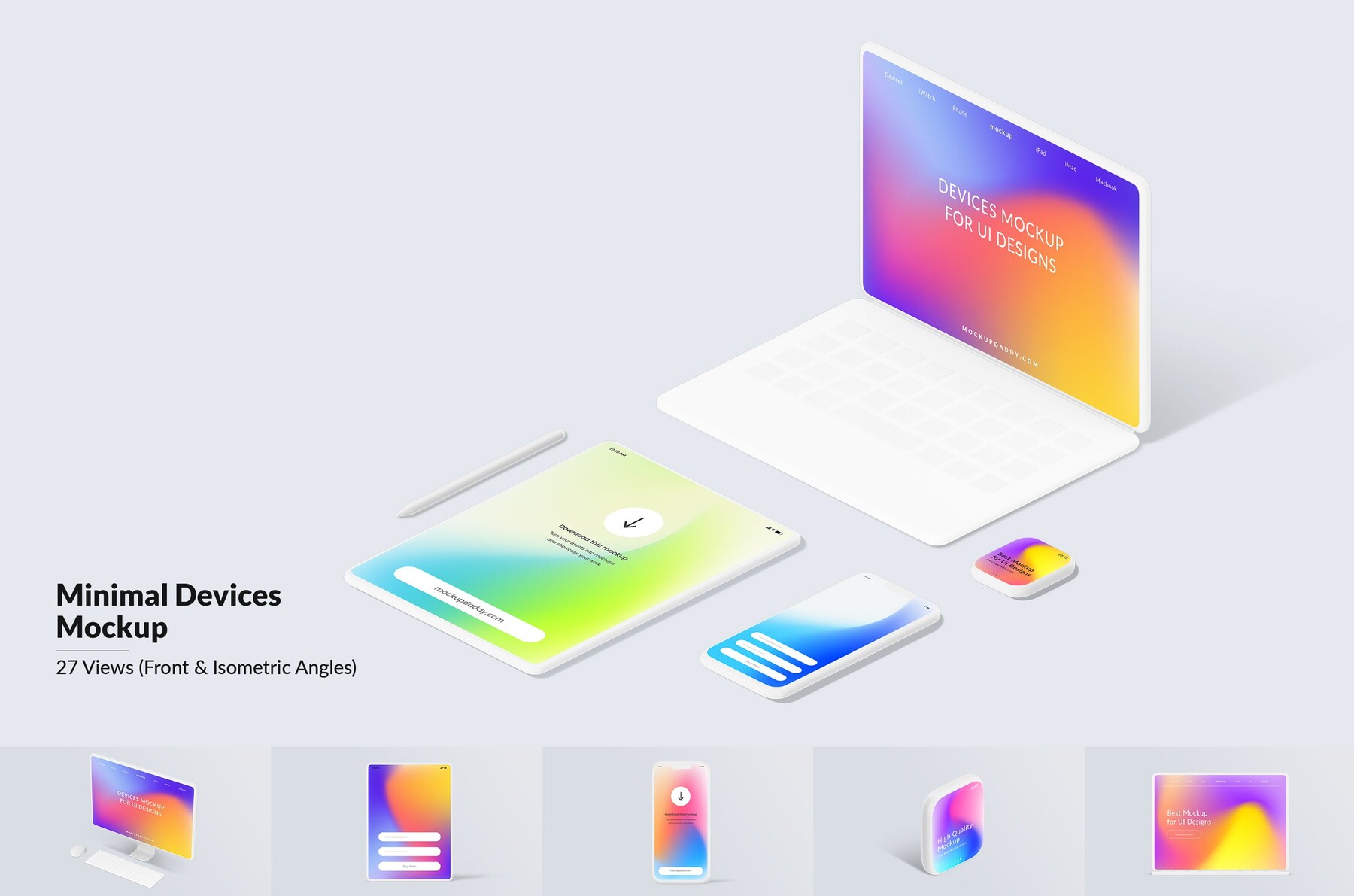 ArtStation - Minimal App & Website UI Mockups | Resources