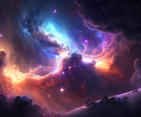 ArtStation - The scenes of galactic nebulae 50 vol. 2 | Artworks